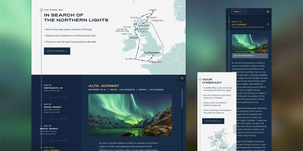 Fred. Olsen Cruise Lines - award winning effective design